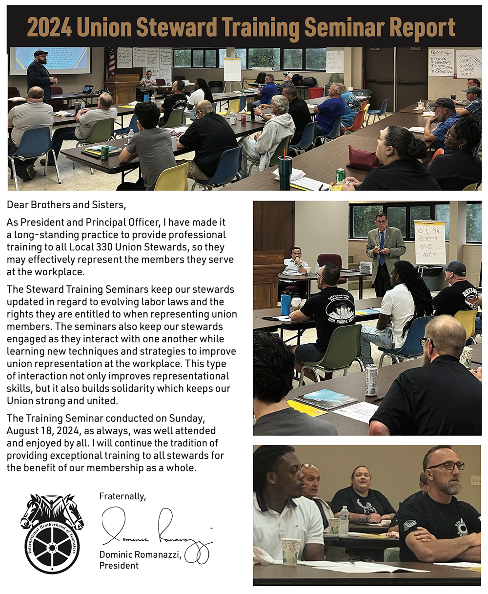 2024 Union Steward Training Seminar Report